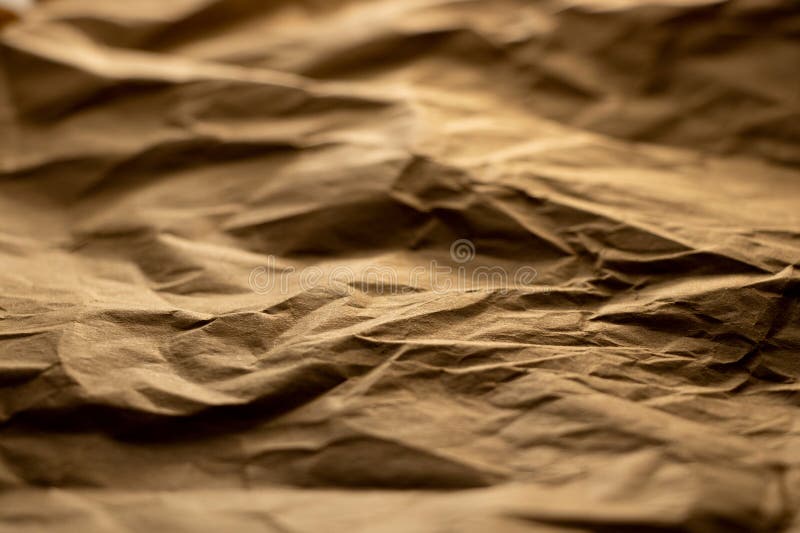Brown Crumpled Paper Close Up As Background,brown Stock Photo - Image ...