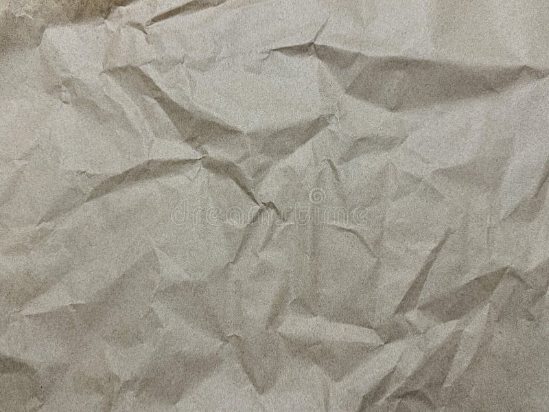 Brown Crumpled Paper Texture Overlay Stock Image - Image of crease ...