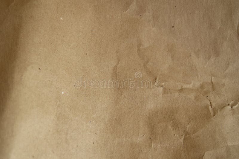 Crumpled Brown Wrapping Paper and Texture, Clipping, Isolated on White ...