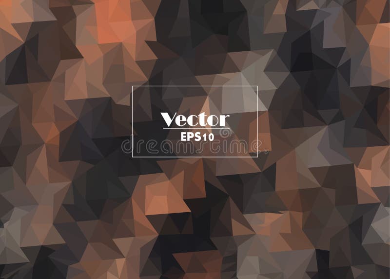 Brown Crystal Digital Abstract Vector Image Stylized from Triangles ...