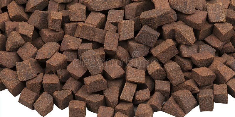 Brown Cube Pile Texture Background Craftsmanship Food Blocks Stock ...