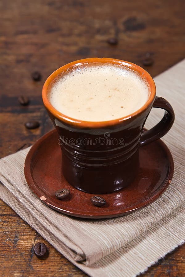 Brown cup of coffee stock image. Image of coffee, color - 26804533
