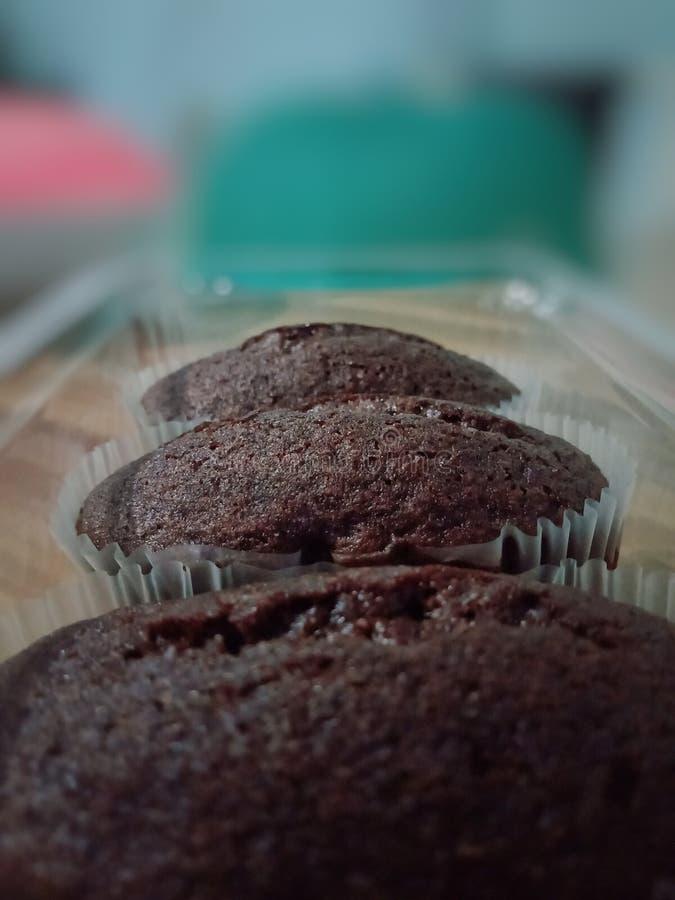 Brown Cupcake with Chocolate Flavor and Soft Texture Stock Photo ...