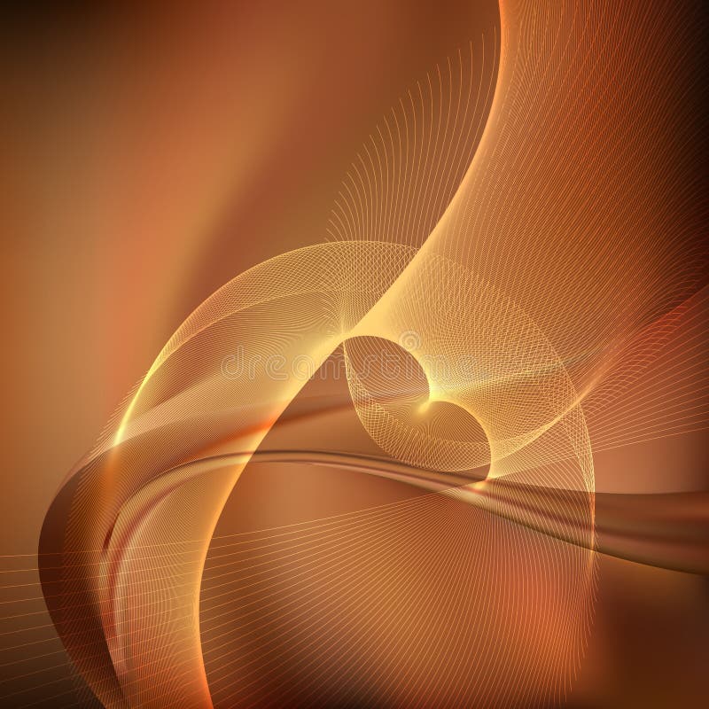 Brown Curved Lines Background Vector Illustration Stock Vector ...