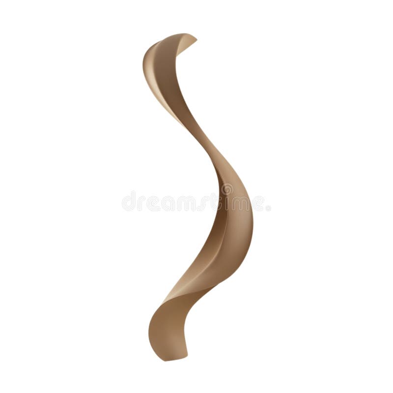 A Brown Curved Object on a White Background Stock Illustration ...