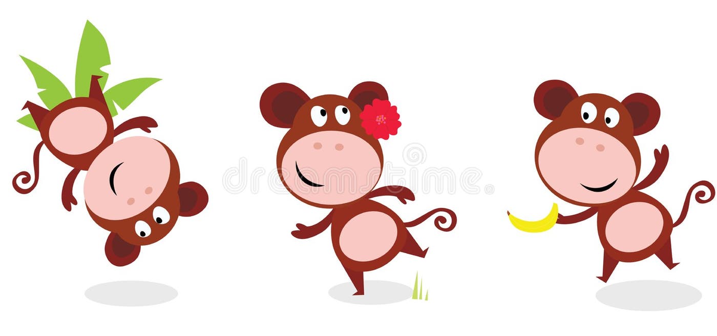 Happy Jumping Monkey Stock Illustrations – 710 Happy Jumping Monkey ...