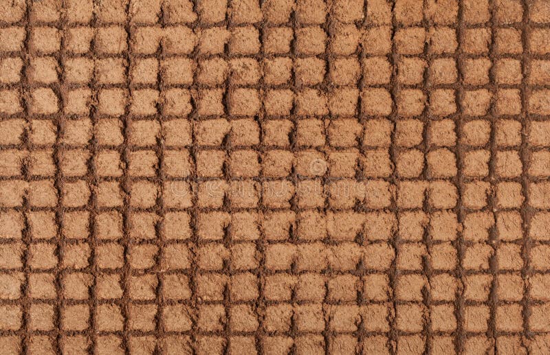 Brown Decorative Plaster on the Basis of the Small Square of Plaster ...