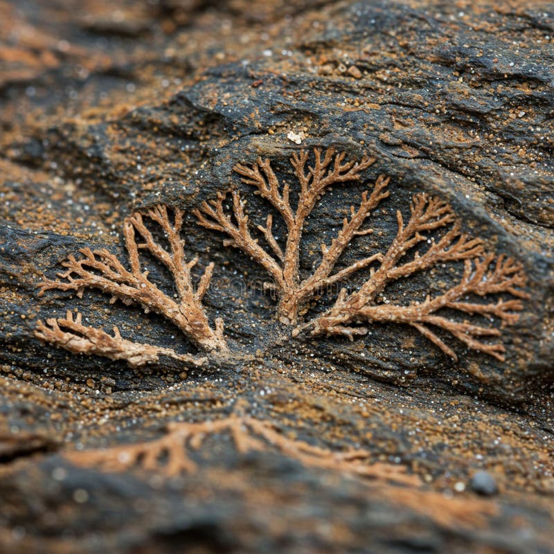 Brown Dendritic Patterns Resembling Tree Branches Spread Across a ...