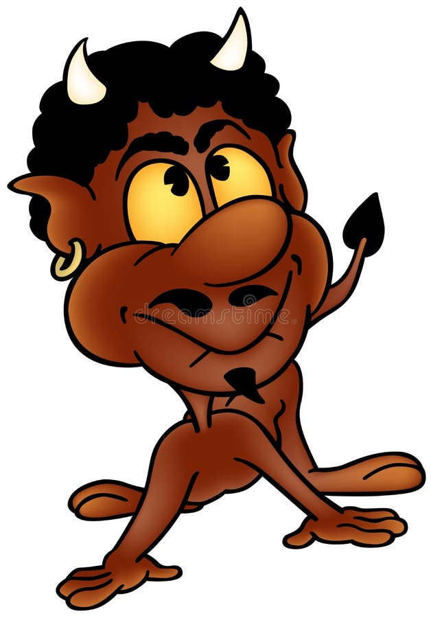 Brown Devil stock vector. Illustration of halloween, cartoons - 5174226