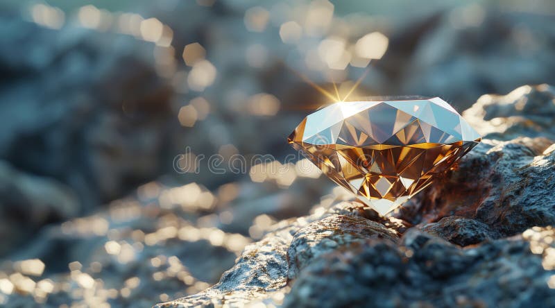 Brown Diamond Background, Generative AI Stock Illustration ...