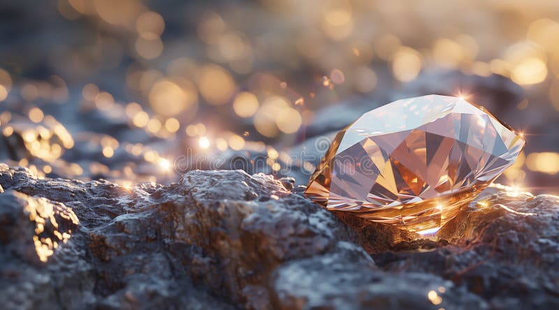Brown Diamond Background, Generative AI Stock Illustration ...