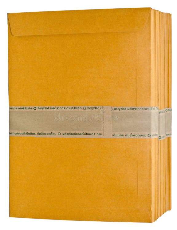 Brown document envelope. stock image. Image of message - 28001753