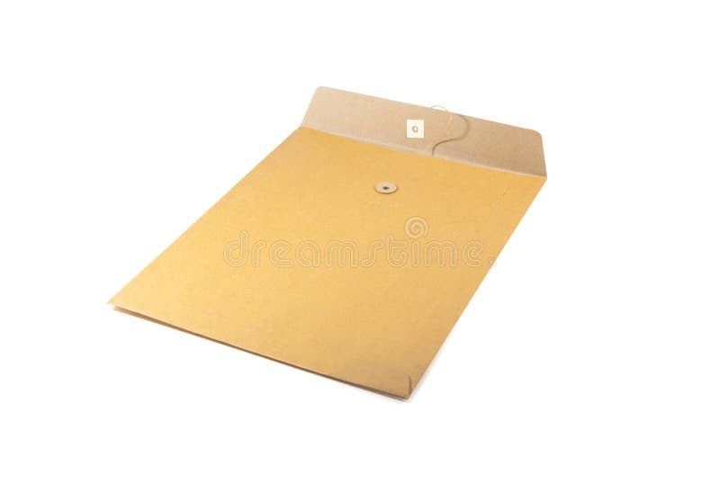 Brown document envelope. stock image. Image of message - 28001753