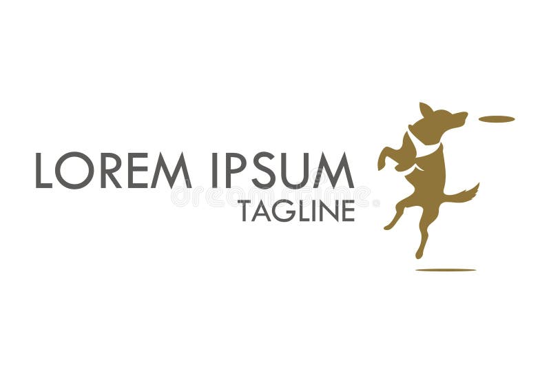 Brown Dog Jump Catch Logo Design Stock Vector - Illustration of animal ...