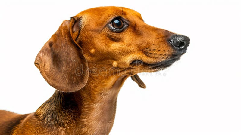 A Brown Dog Looking Up at Something Stock Photo - Image of looking ...