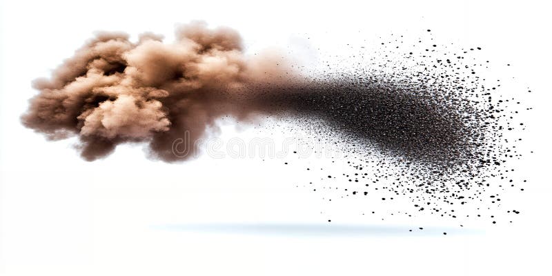 Brown Dust Cloud Explosion Abstract Texture Background Air Dark Wind ...