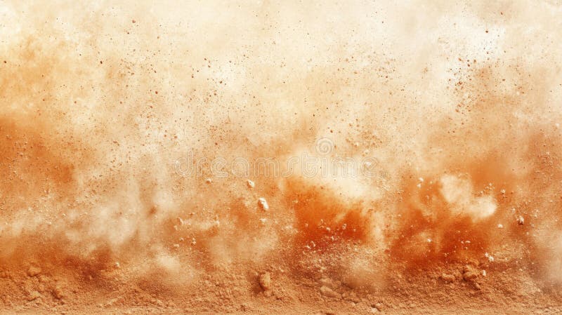 Brown Dust Explosion Cloud Soil Particles Air Stock Illustration ...