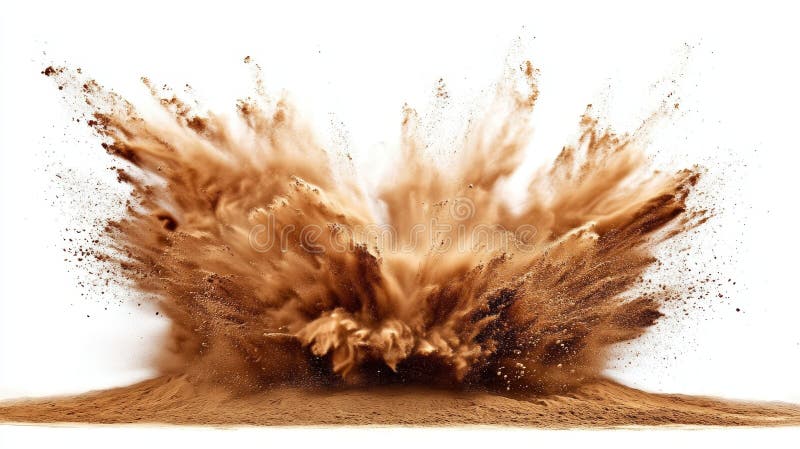 Brown Dust Explosion High-Res Image, Radial Composition, Impact Concept ...