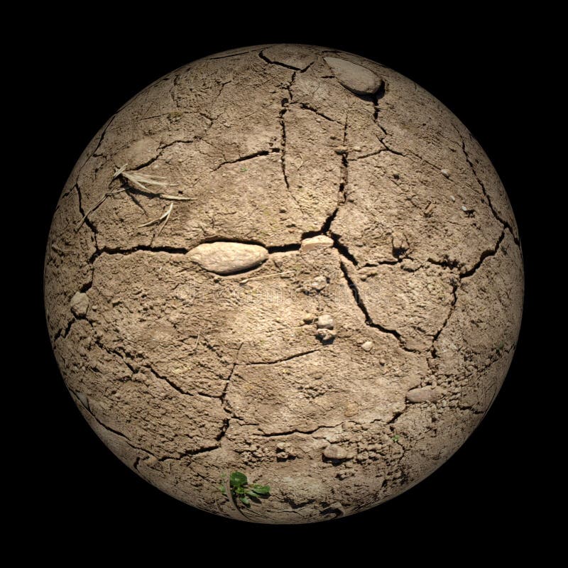 Brown Earth Sphere Black Background Stock Illustration - Illustration ...