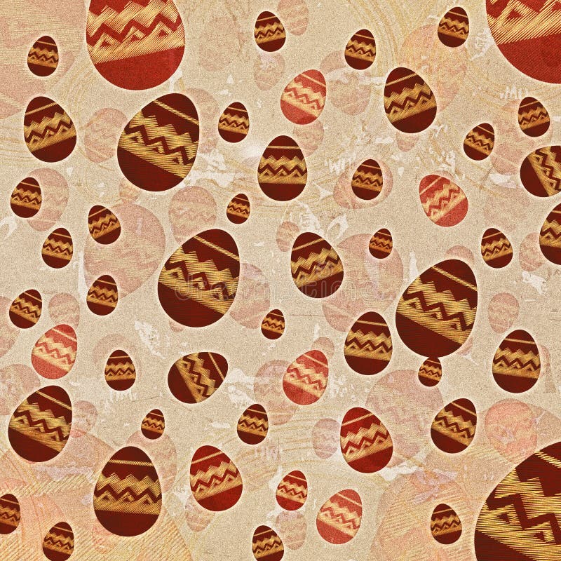 Brown Easter Bunny with Sign and Red Big Egg Stock Illustration ...