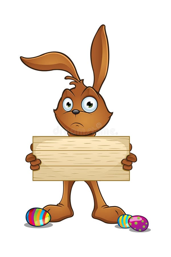 Brown Easter Rabbit Character Stock Vector - Illustration of rabbit ...