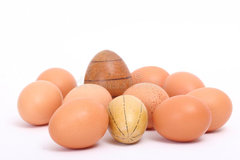 Brown-Eier stockbild. Bild von huhn, getrennt, nahrung - 1768257