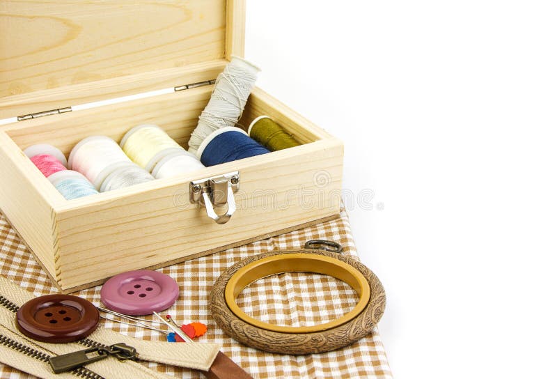 Brown Embroidery Tool on Left Stock Image - Image of needlework ...