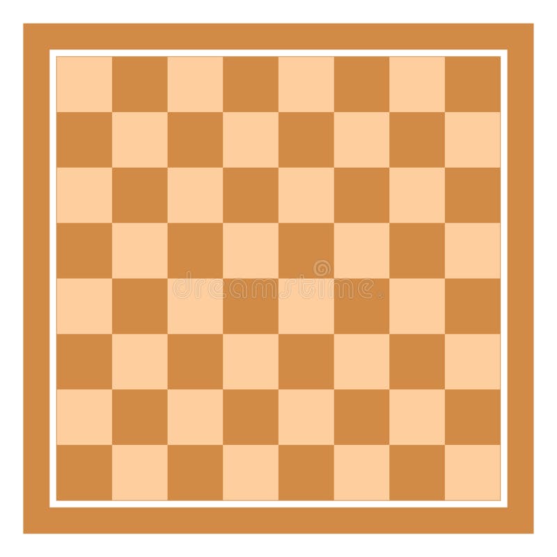 Brown Empty Chess Board Top View Vector Illustration. Chessboard Tile ...
