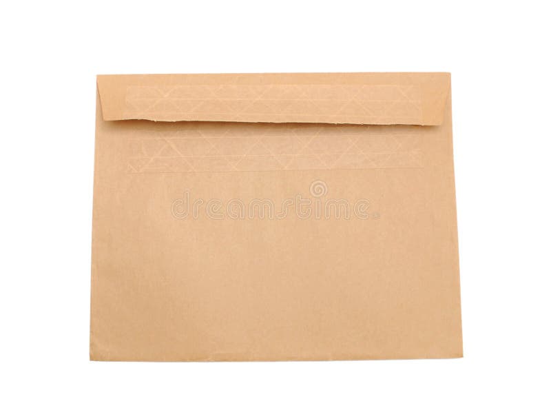 A brown envelop stock image. Image of package, decorative - 12605377