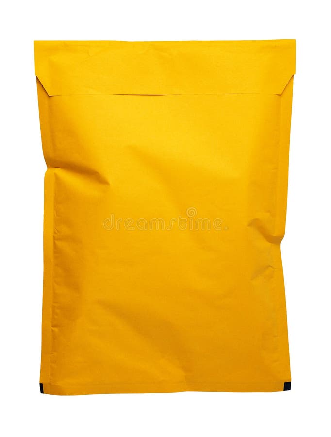 Brown Envelope Front and Back Isolated on White Background. Letter Top ...