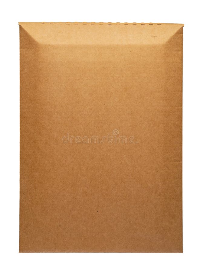 Brown Envelope Front and Back Isolated on White Background. Letter Top ...