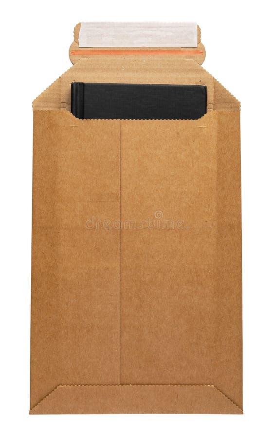 Brown Envelope Front and Back Isolated on White Background. Letter Top ...