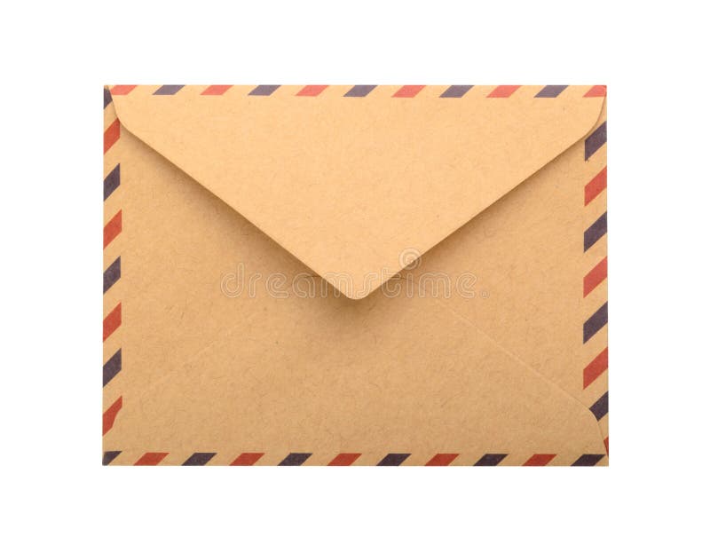 Brown Envelope Isolated. Close Up Stock Photo - Image of empty ...