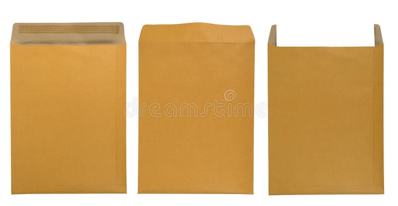 Brown envelope stock photo. Image of post, isolated, document - 92826580