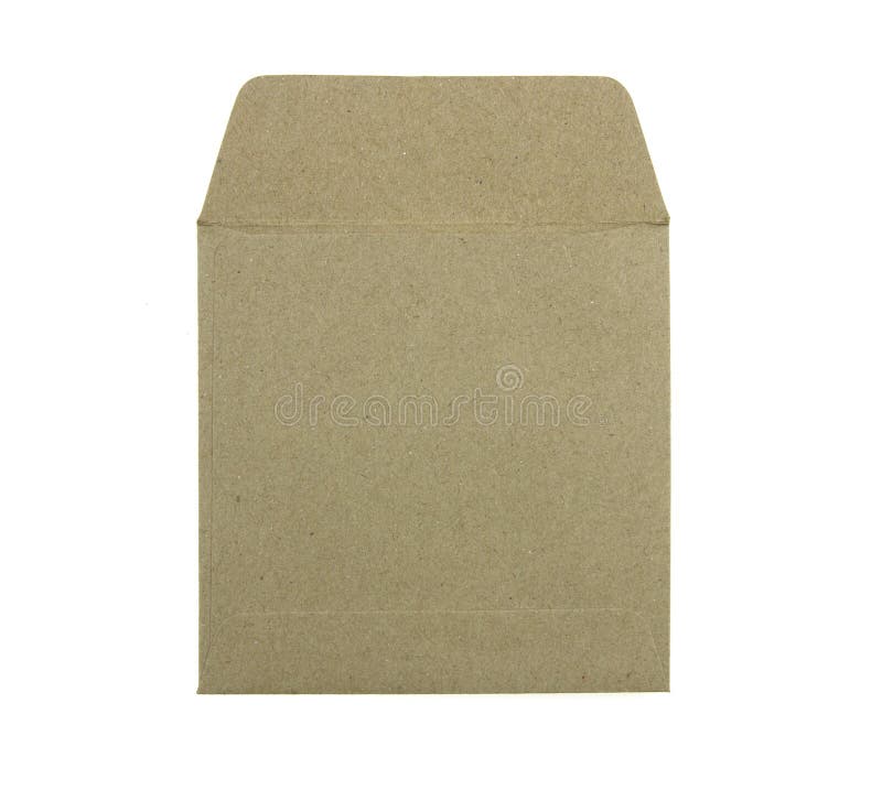 Brown Envelope Separated on White Background. Stock Photo - Image of ...