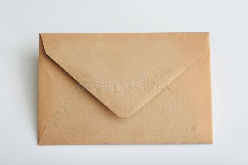 A Brown Envelope Sits on Top of a White Table, Perfect for Sending and ...