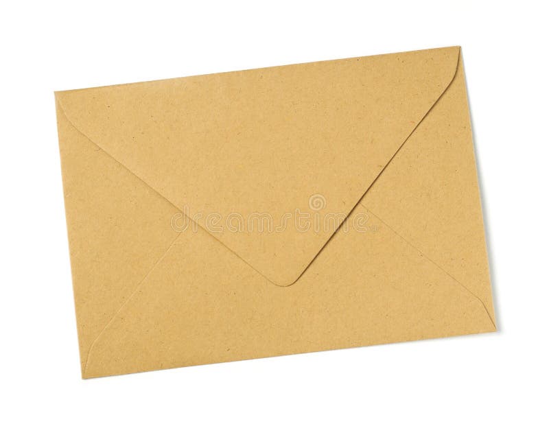 Brown envelope on white stock image. Image of envelope - 107662965