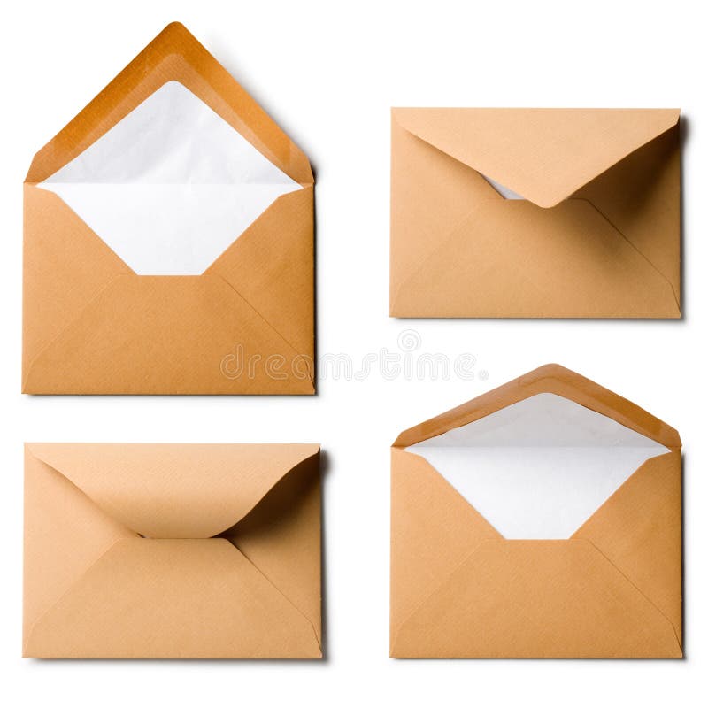 Two Brown Envelope stock photo. Image of empty, blank - 33642034