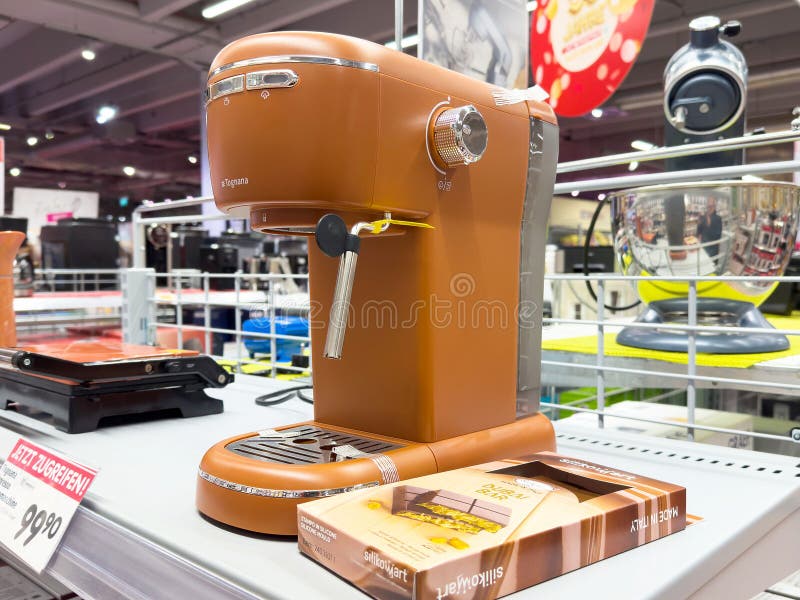Brown Espresso Coffee Machine Retail Store Display Stock Photos - Free ...