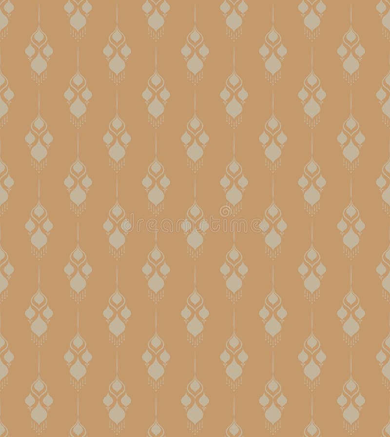 Brown Ethnic Embroidery Seamless Pattern Background Vector Illustration ...