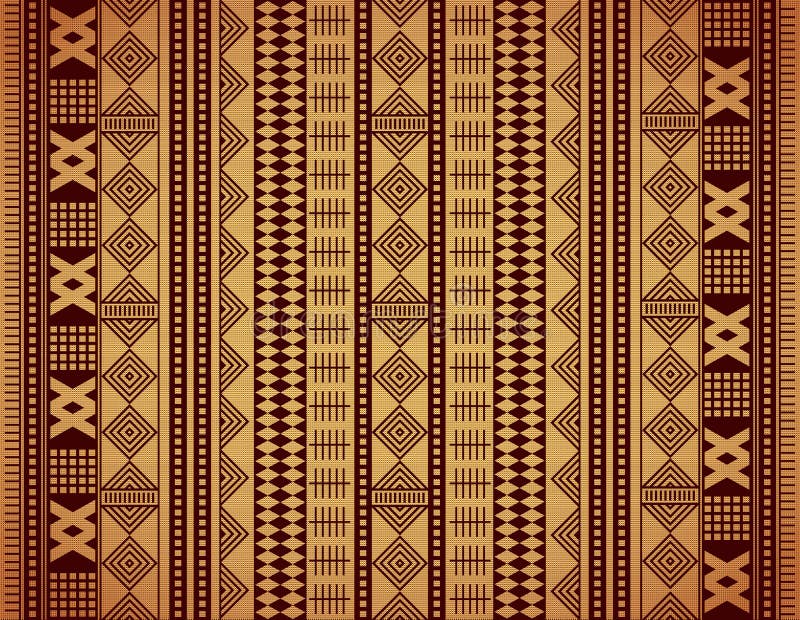 Brown Ethnic Pattern Boho Style Stock Illustration - Illustration of ...