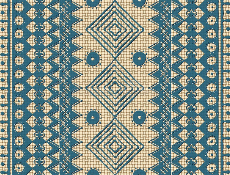 Brown Ethnic Pattern Boho Style Stock Illustration - Illustration of ...