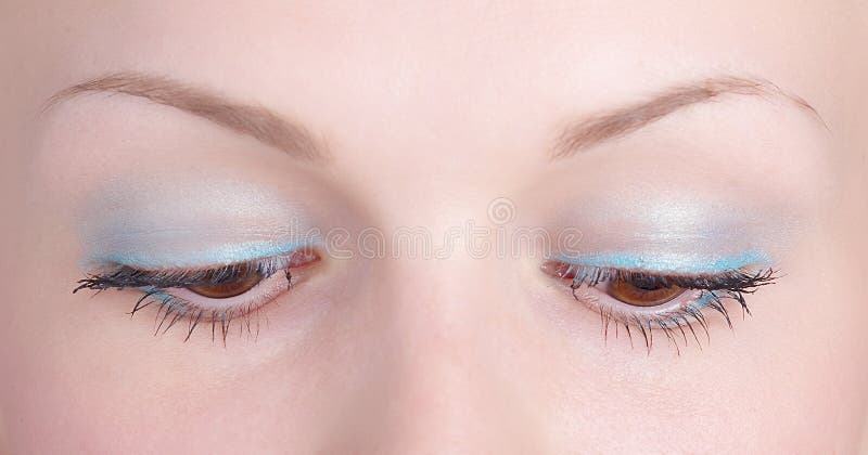 Open Eye Closeup with Makeup Stock Image - Image of health, macro: 25626557
