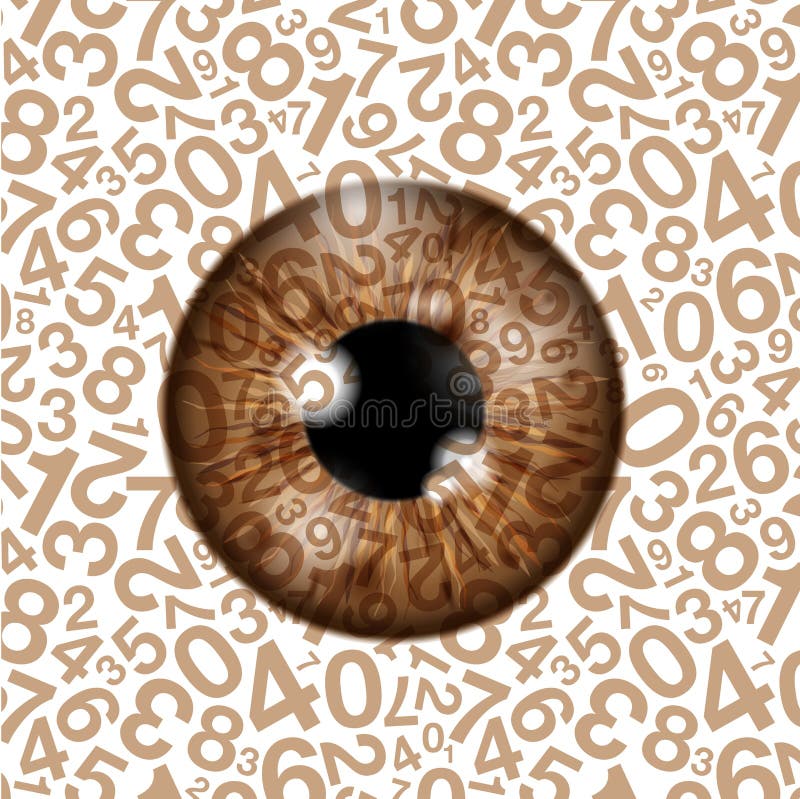 Number 1 Eyeball Glossy Elegant Pink Round Button Abstract Stock ...