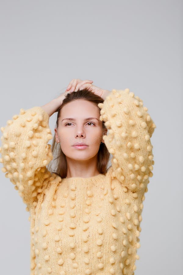 Brown Eyed Woman Yellow Jacket Stock Photos - Free & Royalty-Free Stock ...