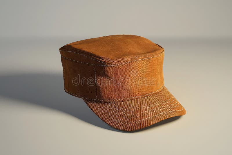 Brown Fabric Cap Rests on a Smooth Surface with Soft Lighting ...