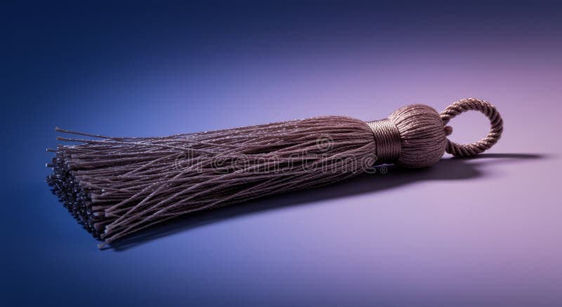 Brown Fabric Tassel on Purple Gradient Background Stock Illustration ...