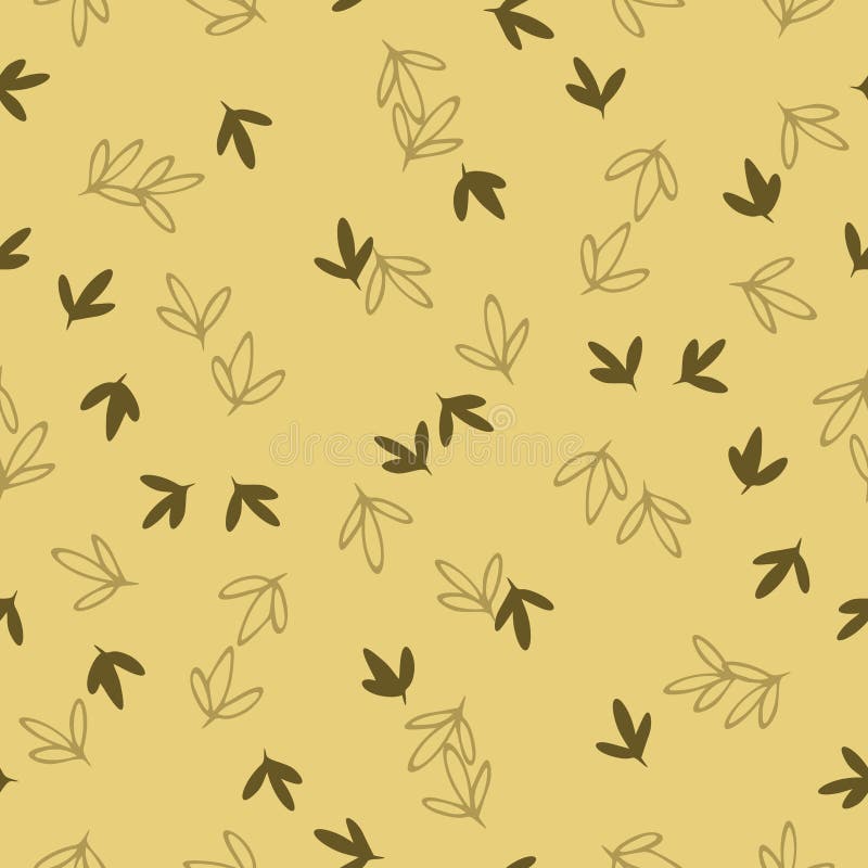 Brown Fall Leaf Seamless Pattern Background Wallpaper Stock Vector ...