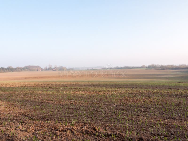 Brown Farm Fields in Spring Stock Image - Image of harrow, backdrop ...