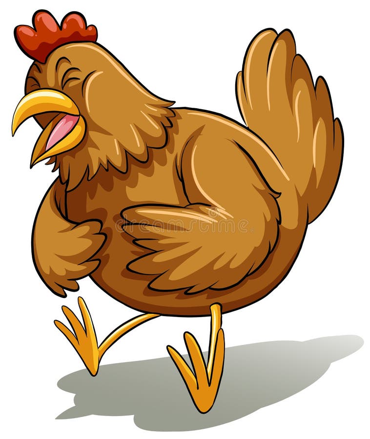 One Brown Hen stock vector. Illustration of quality, tail - 55559989
